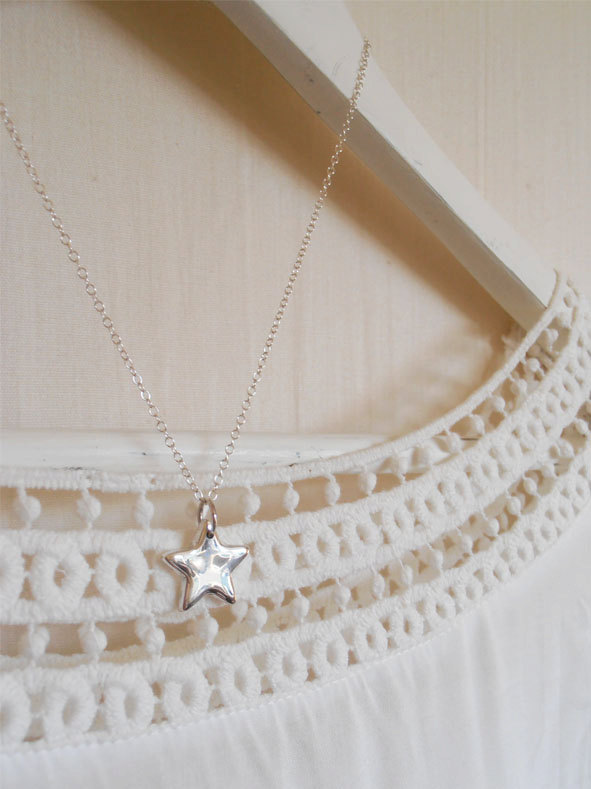Solid Silver Star Necklace - Sterling Silver